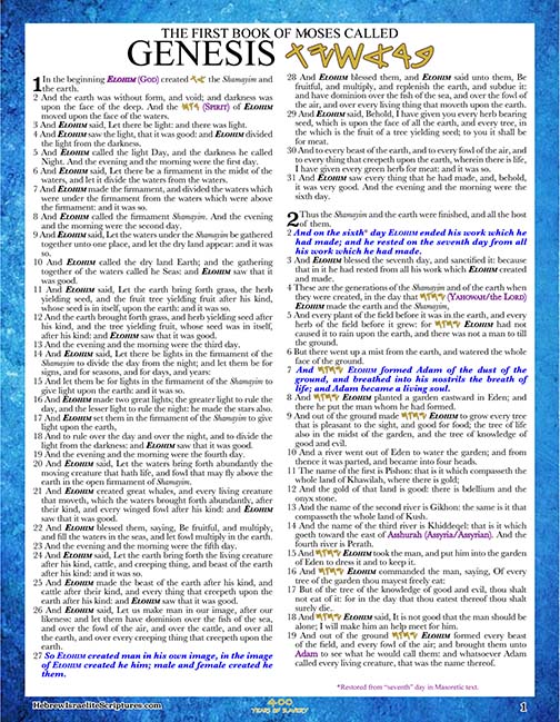 H.I.S. WORD PALEO EDITION – Hebrew Israelite Scriptures